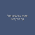 Forkortelse dvs. betydning - Forkortelsen