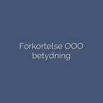 Forkortelser - Forkortelsen